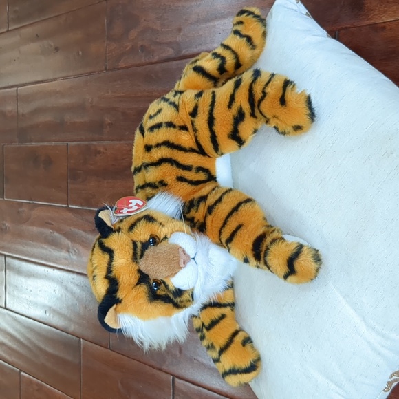 Ty Toys 207 Large Pinstripes Classic Ty Large Soft Stuffed Bengal Tiger Poshmark